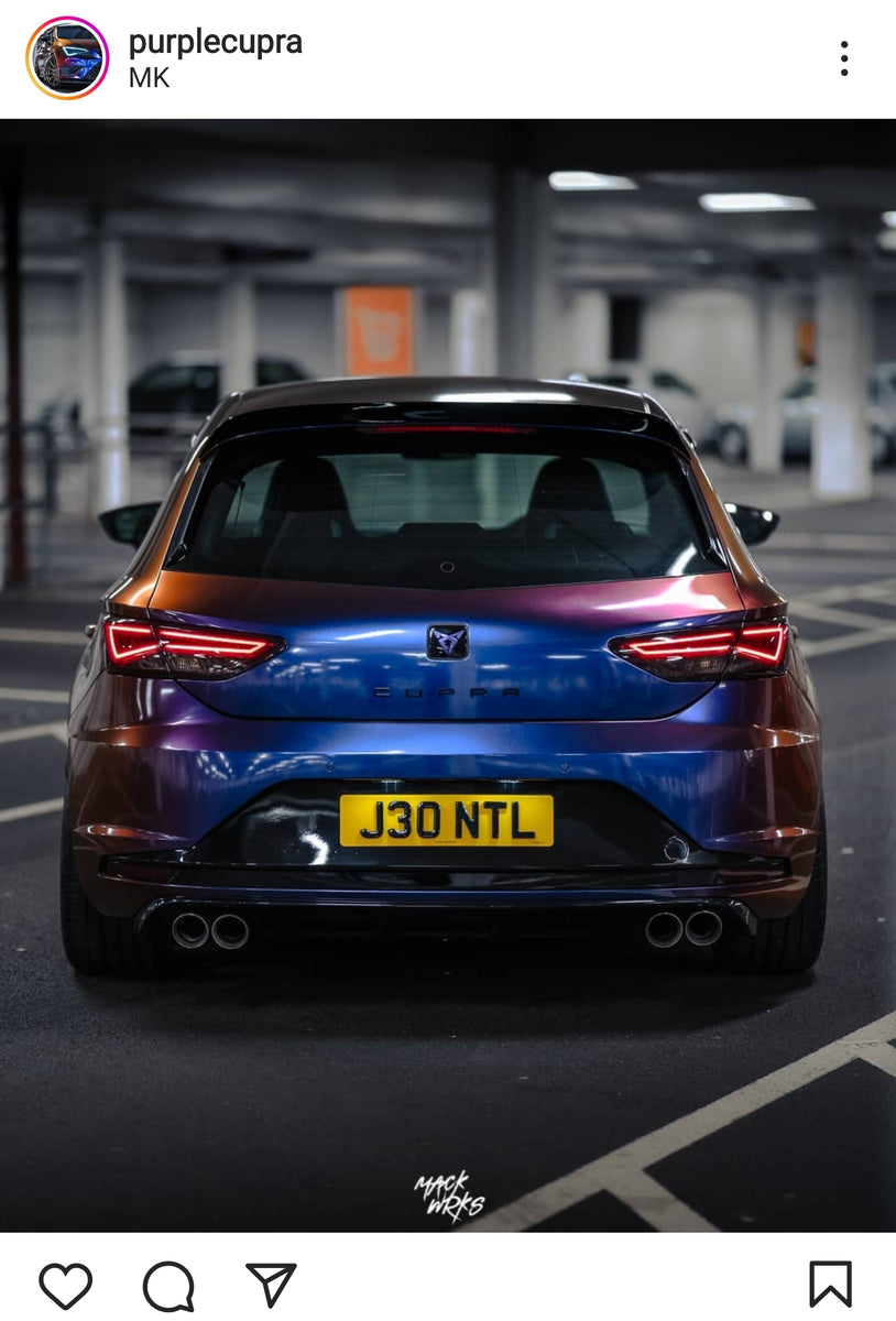 Purple Seat Cupra with some 4D gel plates – Delta Plates