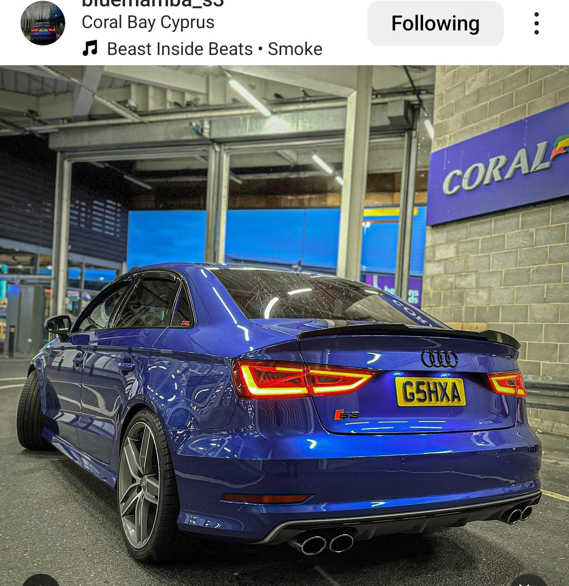 Audi S3 with some 3D gel plates – Delta Plates