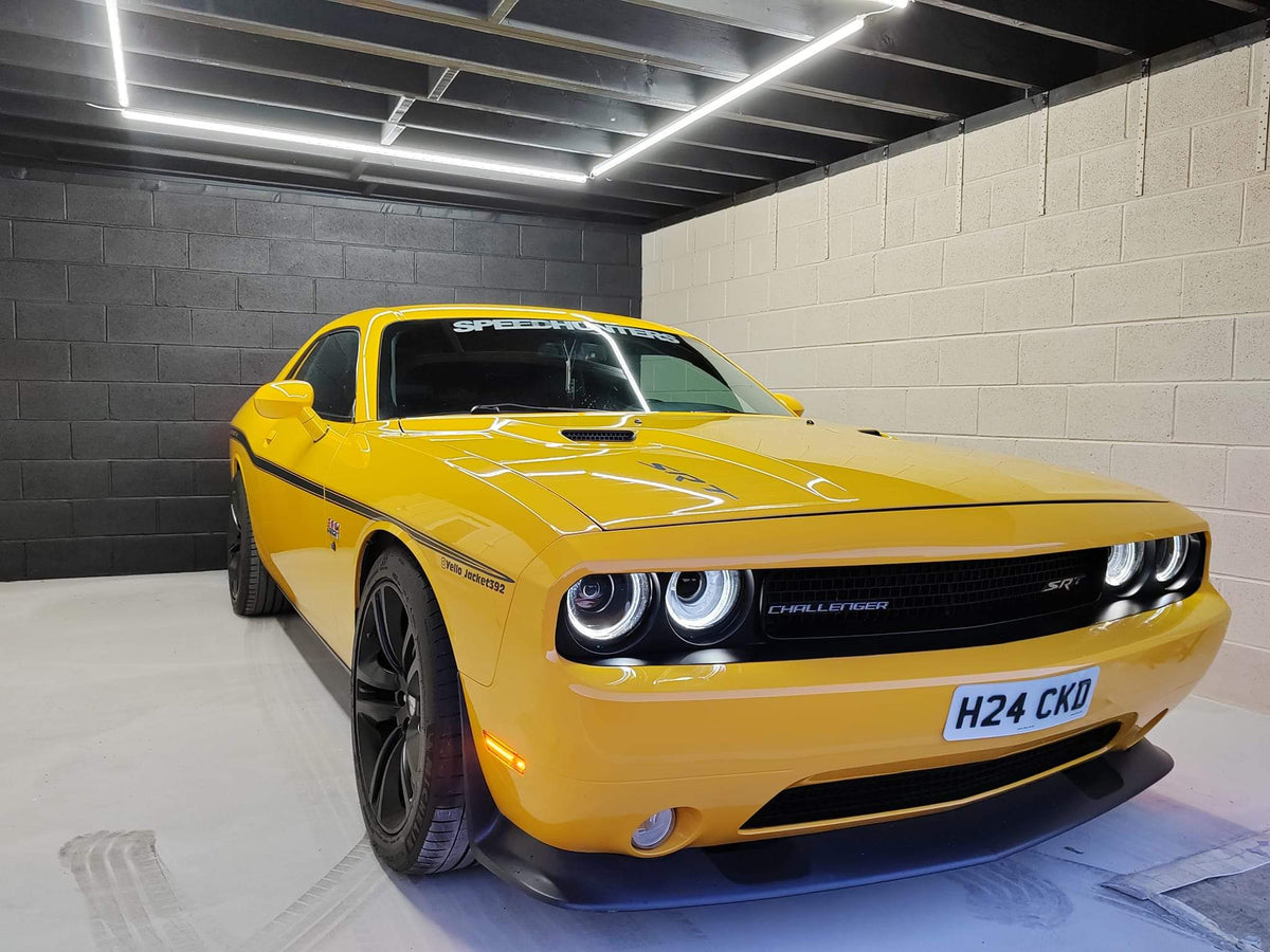 Dodge Challenger Yellow Jacket with some short 3D gel plates – Delta Plates