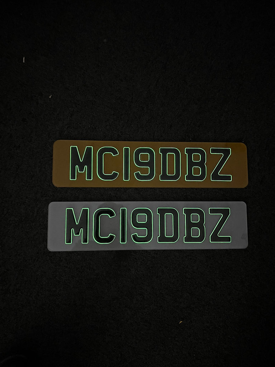 4D Glow in the dark number plates going out today – Delta Plates
