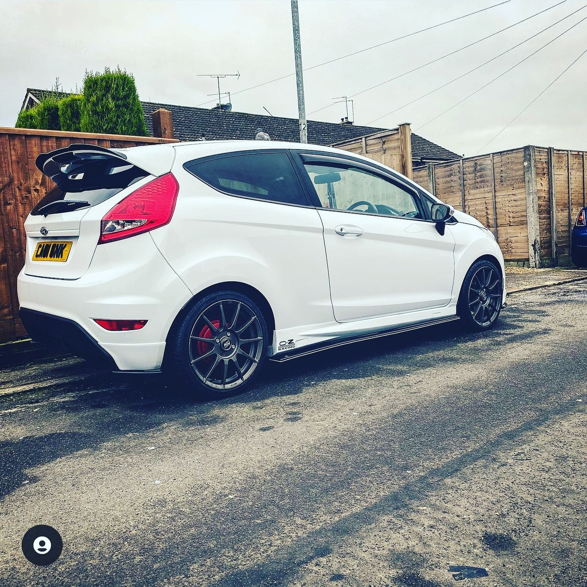 Fiesta ST with a set of 4D plates – Delta Plates