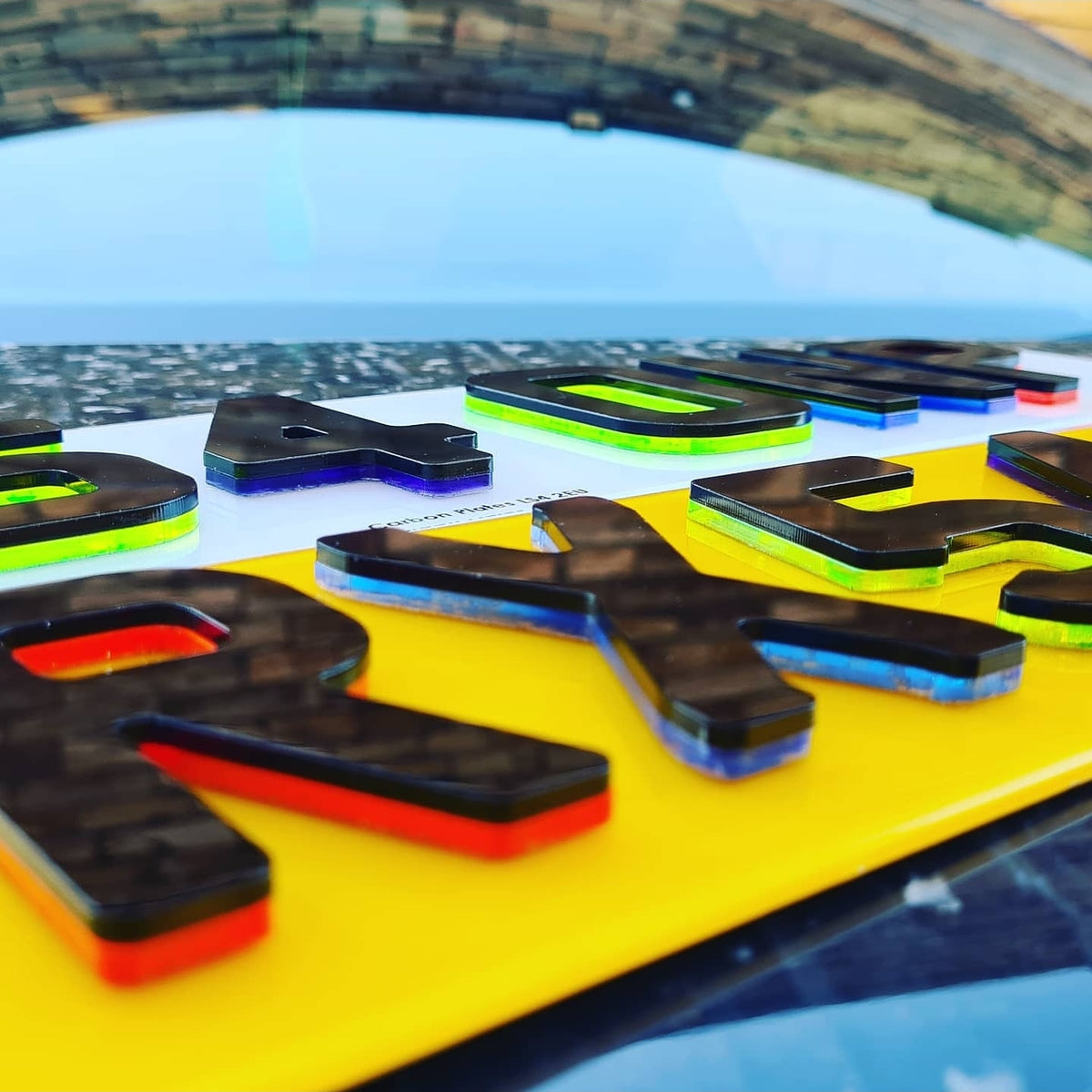 Skittles inspired Neon 4D plates – Delta Plates