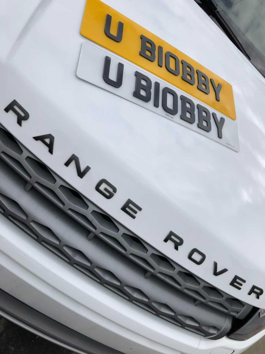A customer's Range Rover with some 4D plates – Delta Plates