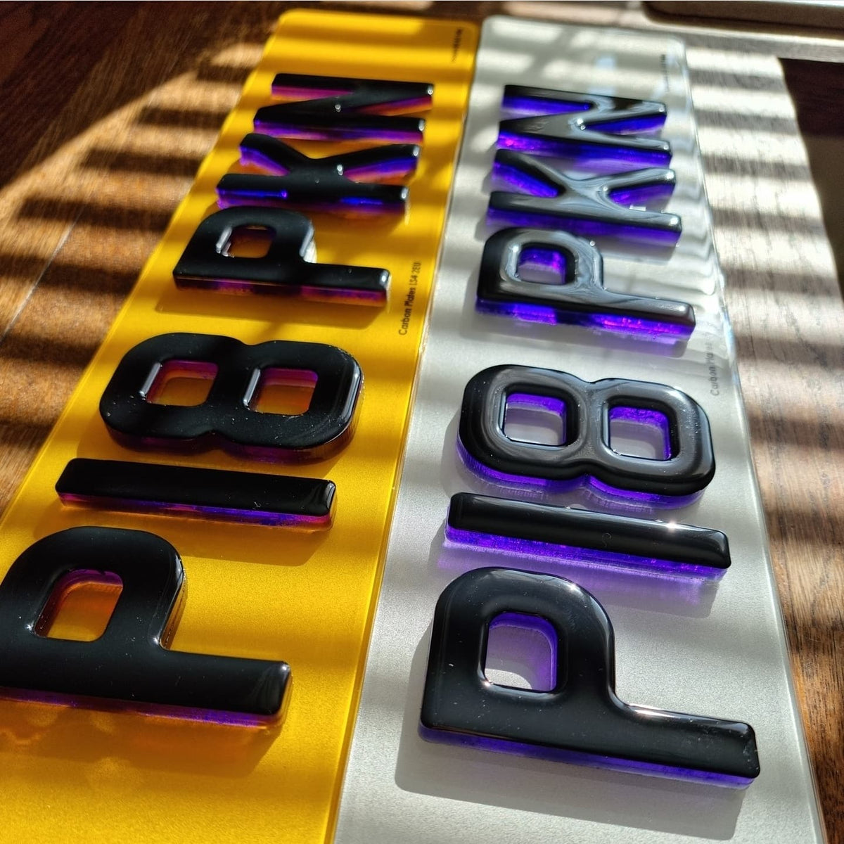 Purple 4D plates look amazing in the daylight – Delta Plates