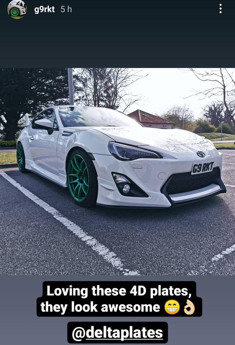 Another happy customer - his Toyota GT86 with some 4D plates – Delta Plates
