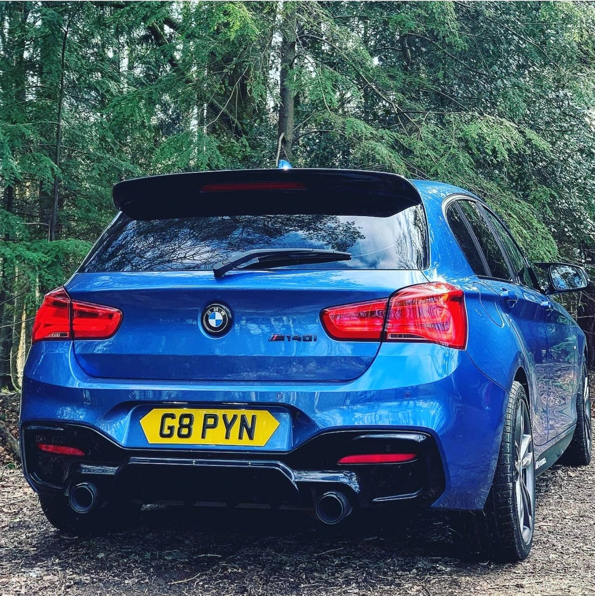 BMW M140i with shaped 4D plates – Delta Plates