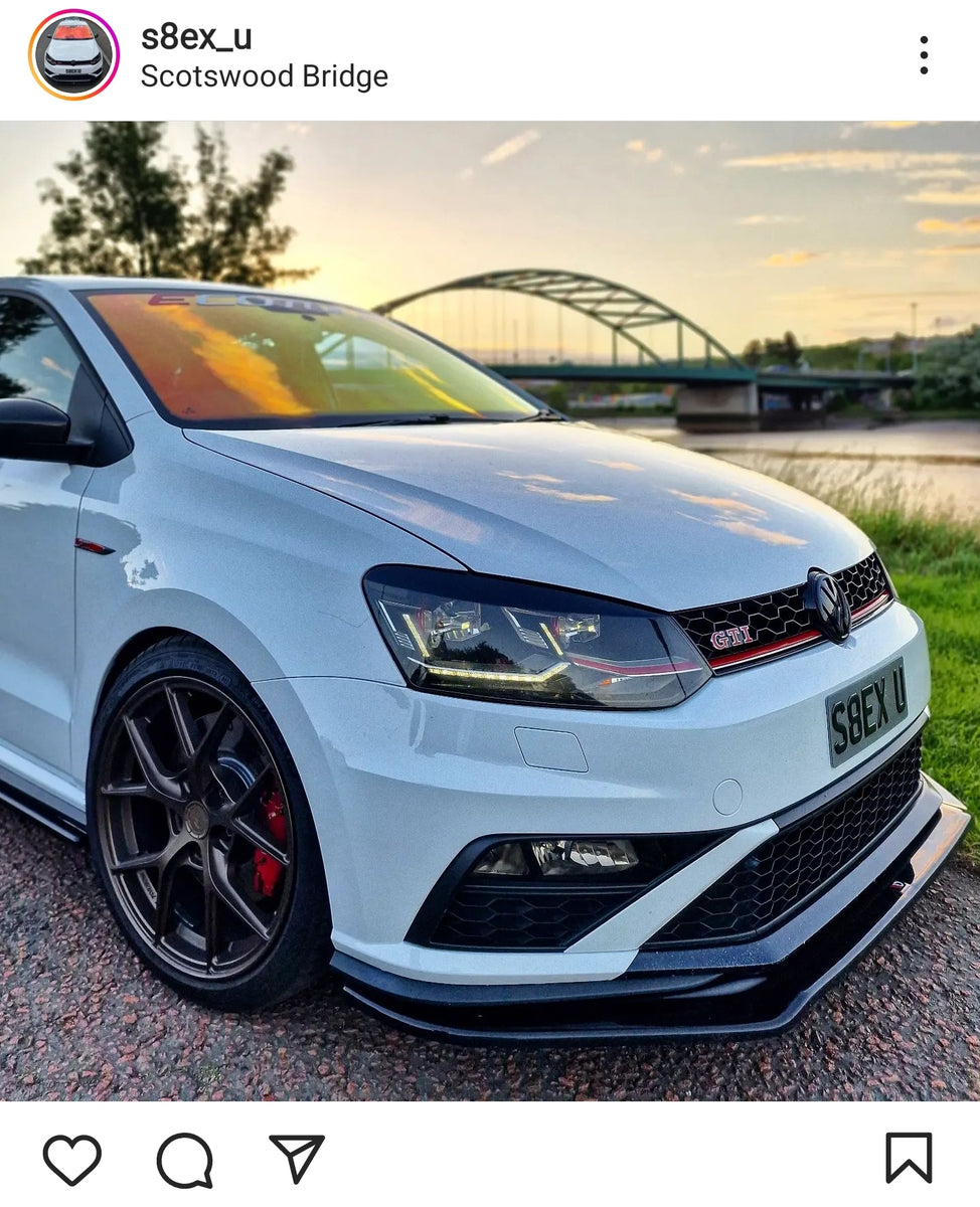 VW Polo GTI with some tinted 3D gel plates – Delta Plates