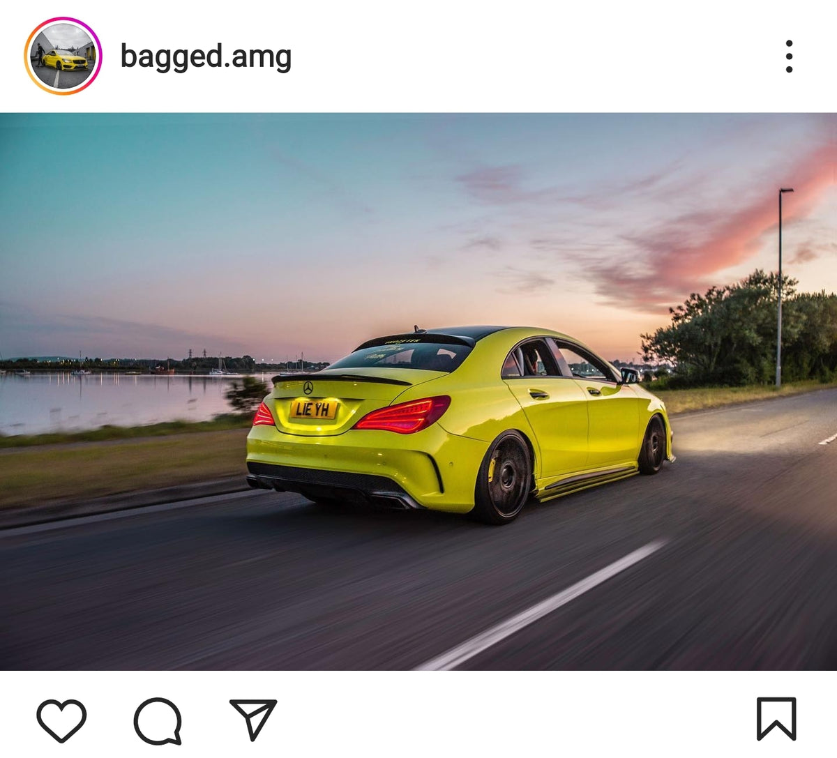 Bagged Mercedes AMG CLA45 with some short 3D gel plates – Delta Plates