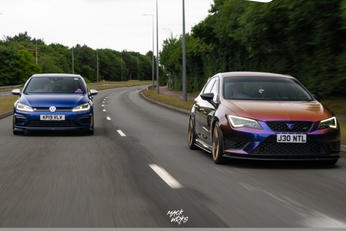 Purple Seat Cupra with some 4D gel plates – Delta Plates