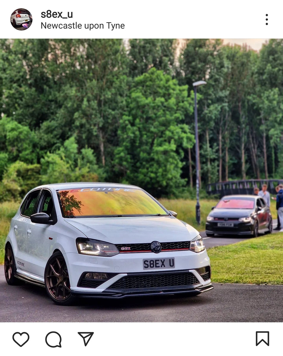 VW Polo GTI with some tinted 3D gel plates – Delta Plates