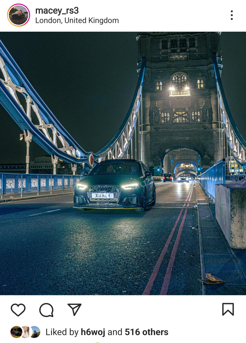 Audi RS3 with some short 3D gel plates – Delta Plates
