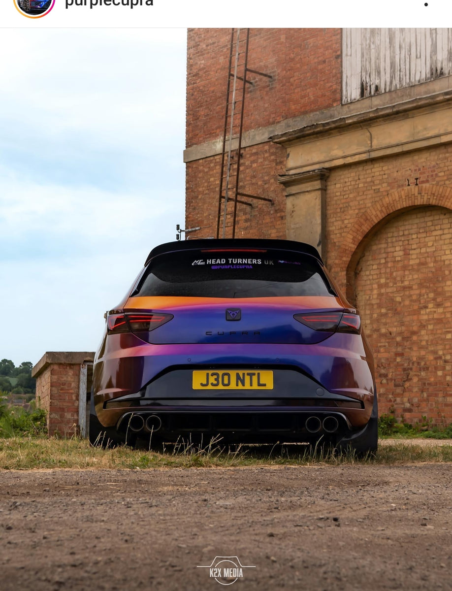 Purple Seat Cupra with some 4D gel plates – Delta Plates