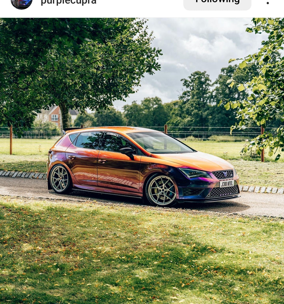 Purple Seat Cupra with some 4D gel plates – Delta Plates