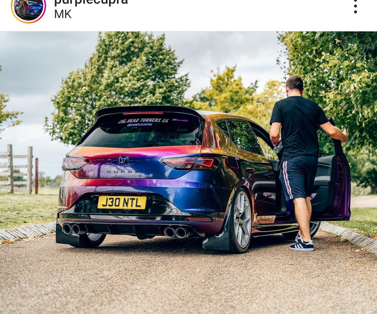 Purple Seat Cupra with some 4D gel plates – Delta Plates