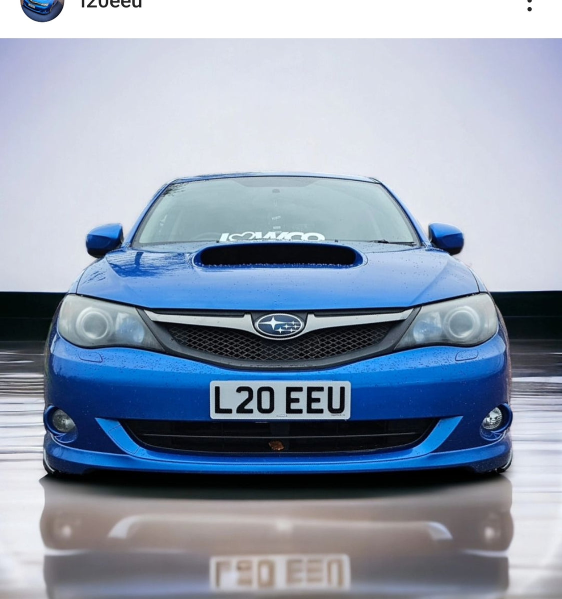 Subaru STi with some short 3D gel plates – Delta Plates