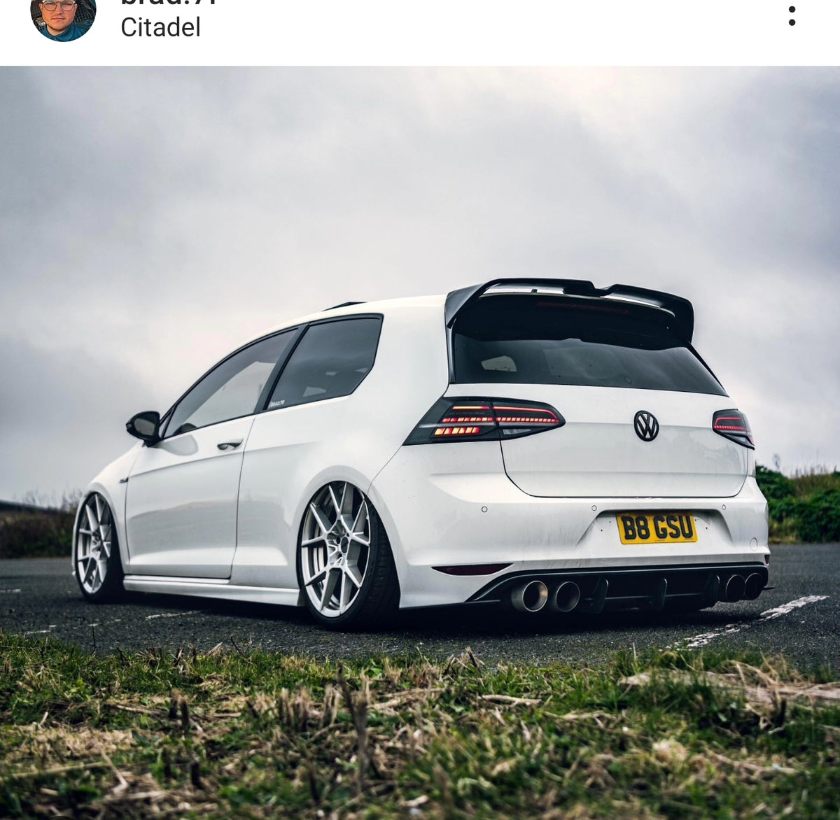 MK7 VW Golf R with some short 3D gel plates – Delta Plates