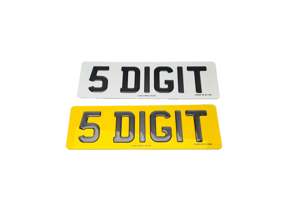 CARBON 3D GEL Number Plates - Normal or TINTED | Delta Plates