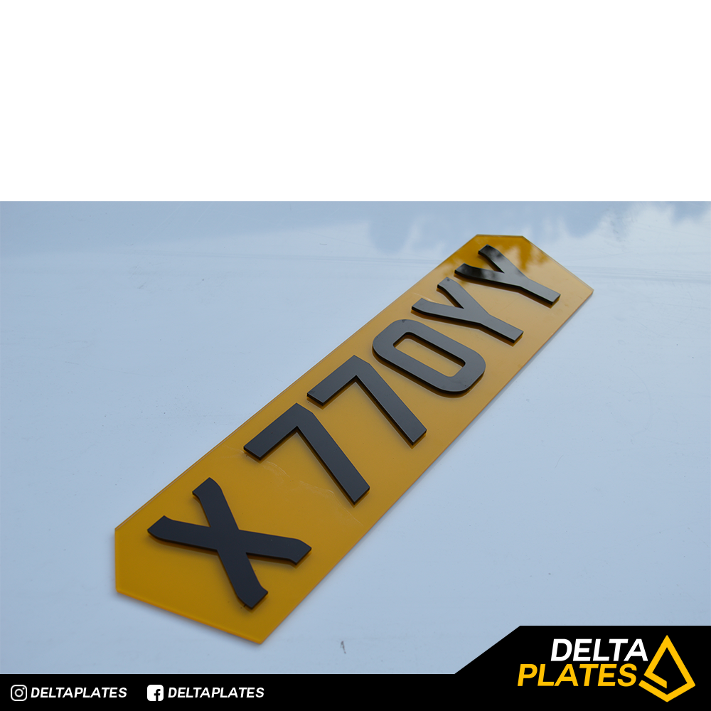 HEX SHAPED 4D Number Plates | Delta Plates