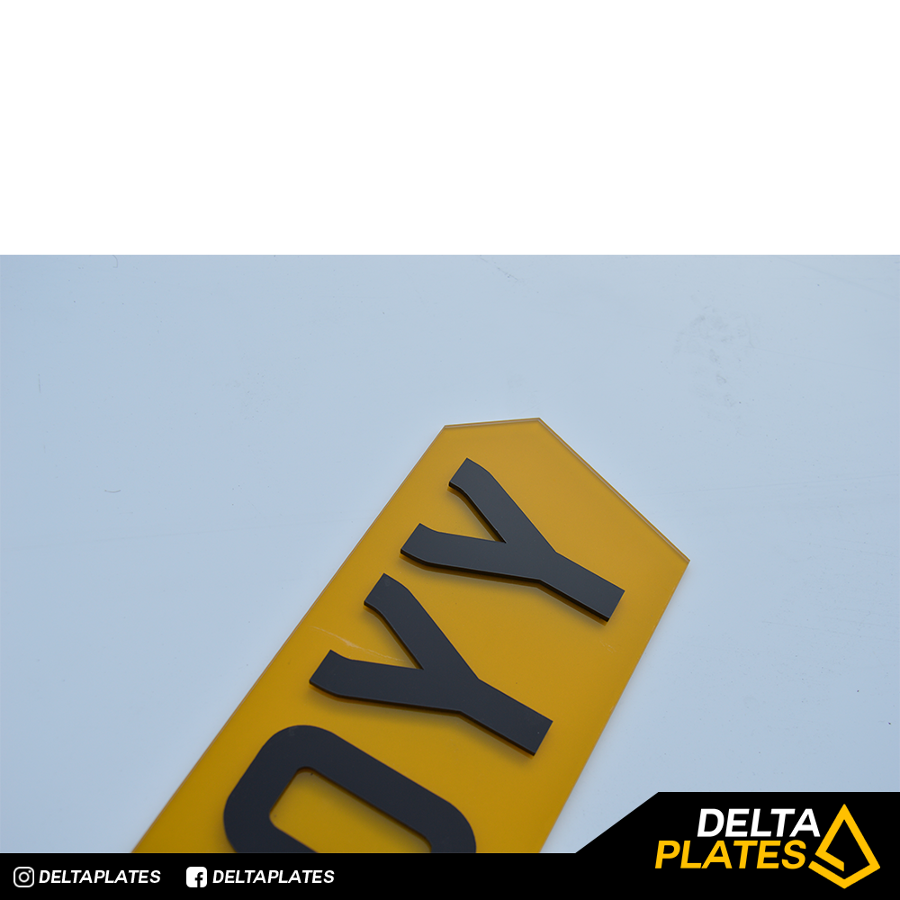 HEX SHAPED 4D Number Plates | Delta Plates